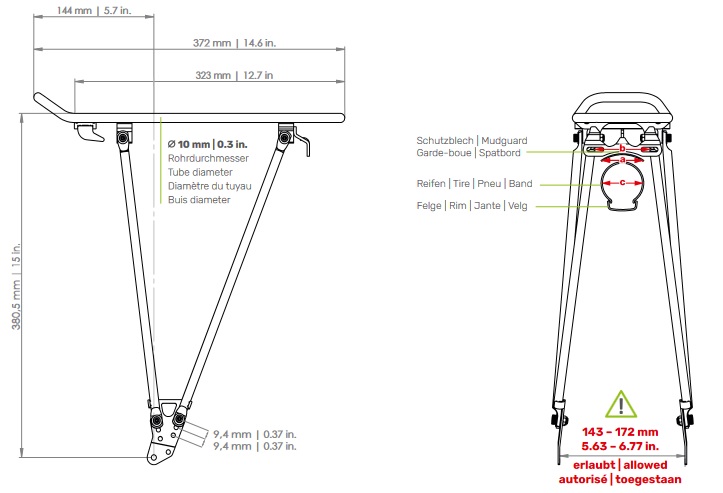 Racktime Foldit Adjustable Gepäckträger 24/26/28" silber | CNC - Online ...
